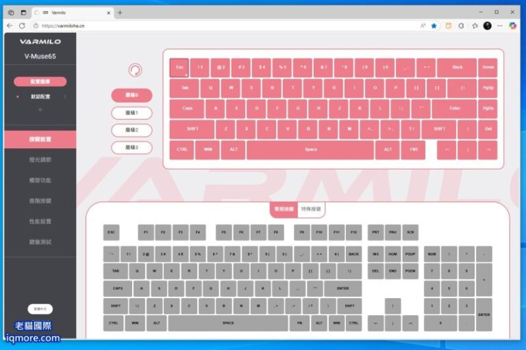 阿米洛 Varmilo Muse 65 HE 磁軸鍵盤「按鍵設置」教學，以及切換 Mac 系統分享 - 老貓國際有限公司 Iqmore International Co., Ltd.